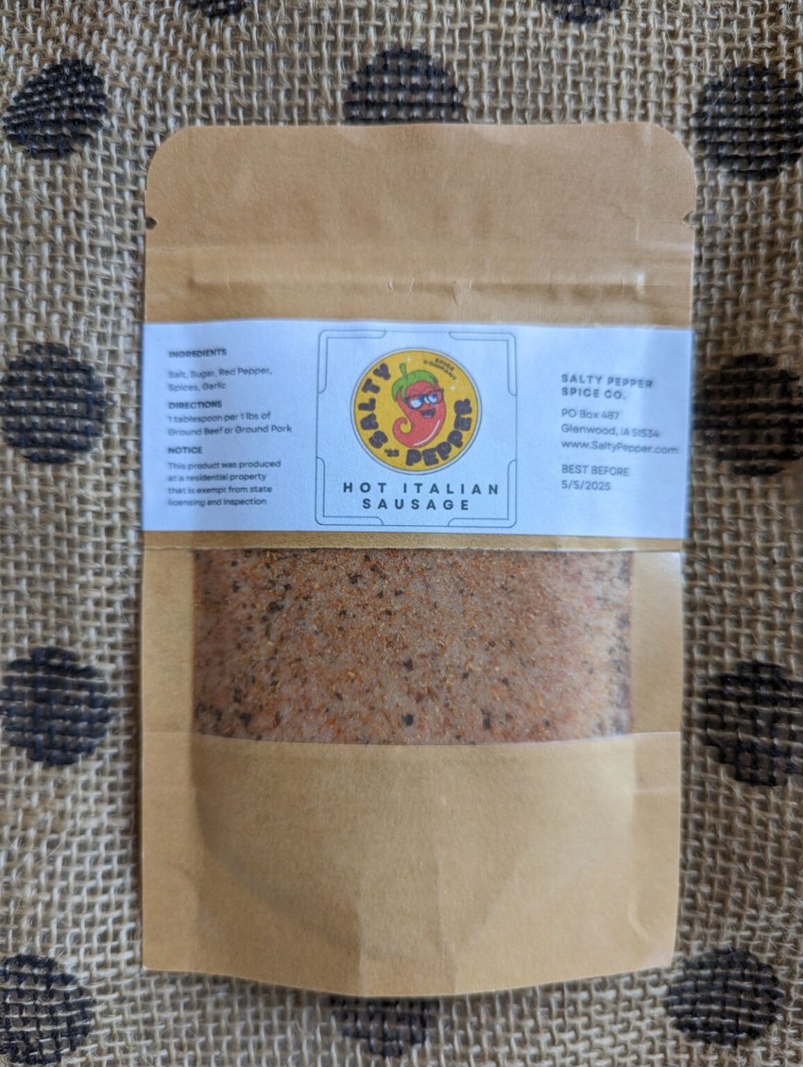 Hot Italian Sausage Mix - Salty Pepper Spice Co.